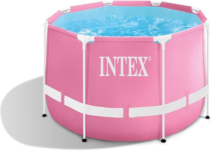 Intex - 28292NP - Kit Piscine Tubulaire Ronde Metal Frame Pink/Rose(Ø ...
