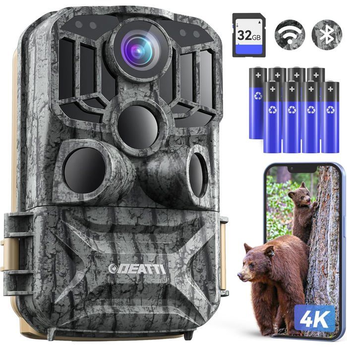DEATTI 4K 48MP HD Hunting Camera for Telephone, WiFi Camera Infrared ...