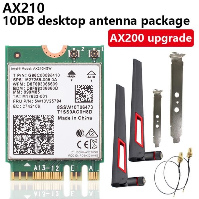 AX210 10 dB - Carte Réseau Sans Fil Intel Ax210ngw 802.11ax Ax200, 5374 ...