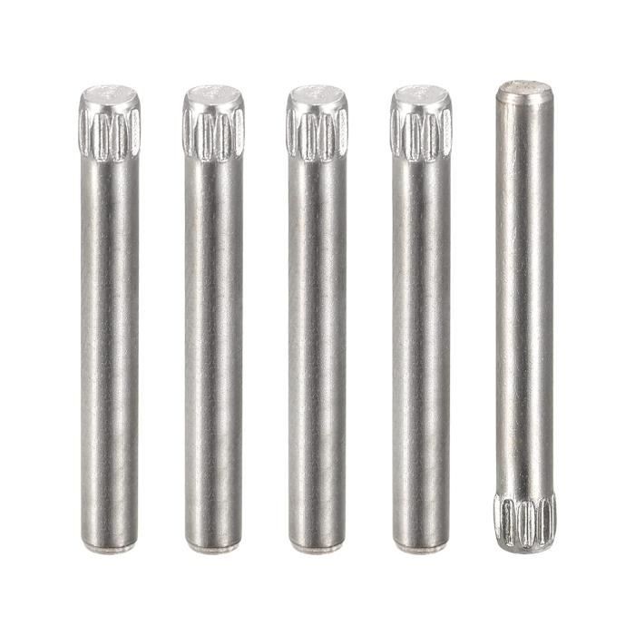 Sourcing Map 3x25mm 304 Inox Acier Goupilles 5pcs Molette Tête Plat ...