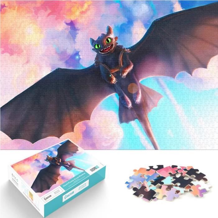 Puzzle 1000 Pièces Train Your Dragon Puzzle Adultes Enfants Puzzle ...