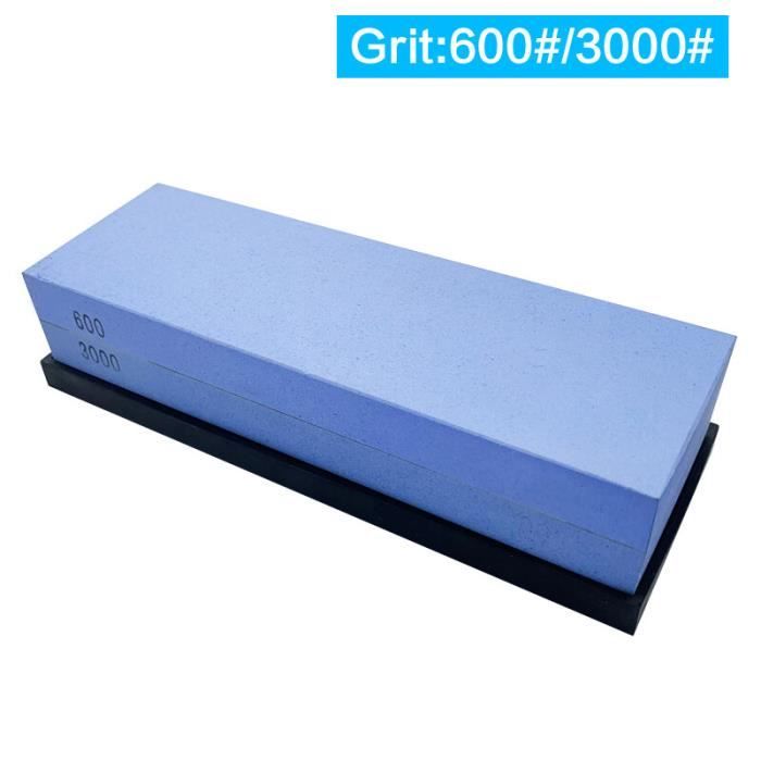 Pierre à aiguiser - Whetstone - Double face - Base en bambou - Affûtage ...