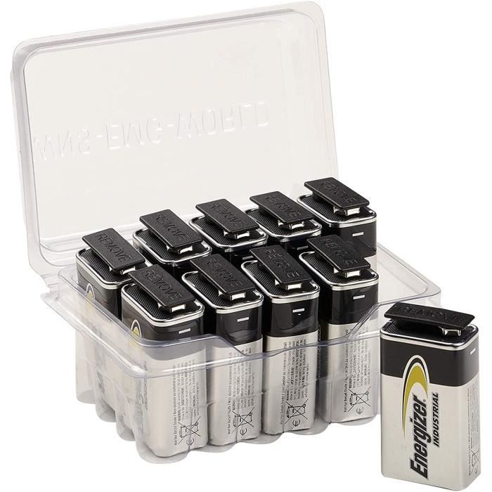 10x Energizer Industrial 6LR61 EN22 9V Block Piles Alcaline Big Box ...