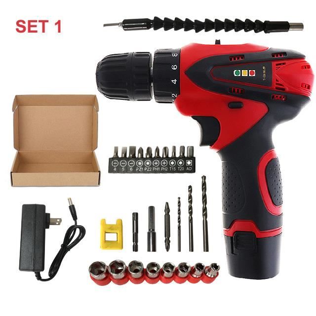 Foreuse-tarière - VT103 - Électrique sans fil - 16.8V - Orange/noir ...