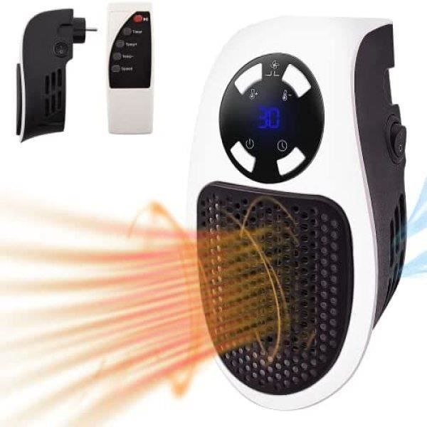 Radiateur Electrique Mini 500W, Petit Chauffage Dappoint pour la Maison ...