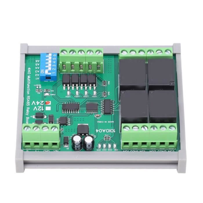 Module de relais RS485 - ETO - 4 Canaux - 24V CC - Connecte jusqu'à 64 ...
