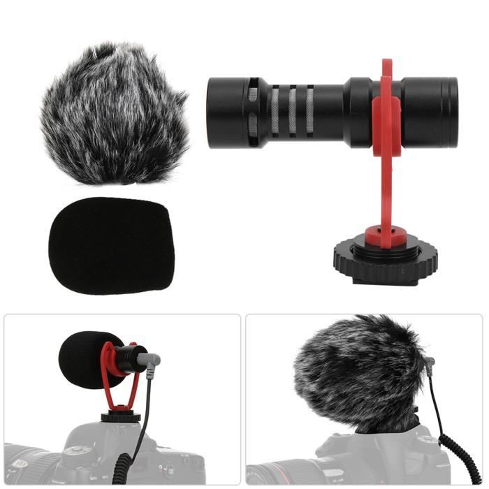 Cikonielf Cardioïde Microphone directionnel Alliage d'aluminium Vlog ...