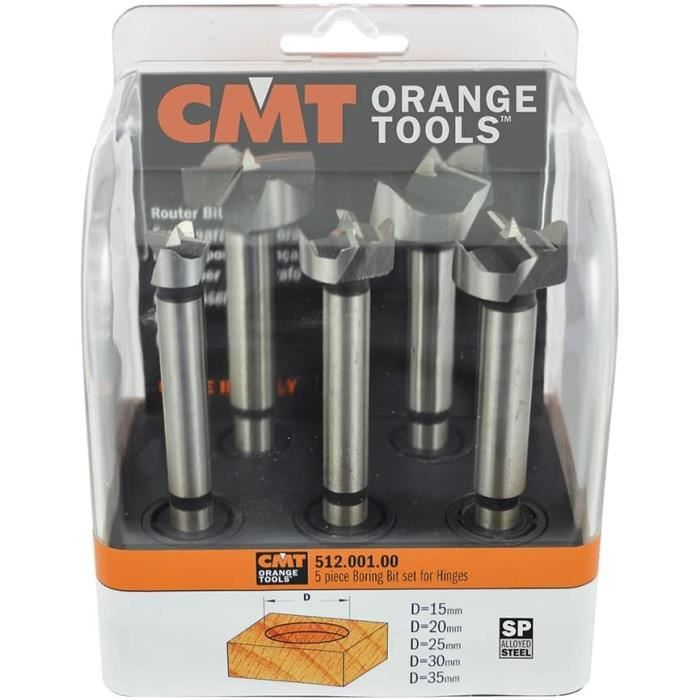 Lot de 5 Embouts Fraise pour Bois Massif et Dérivés - CMT Orange Tools ...