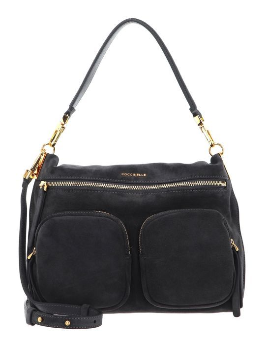 COCCINELLE Sac à épaule gris en cuir pour femme - Hyle Suede Handbag ...