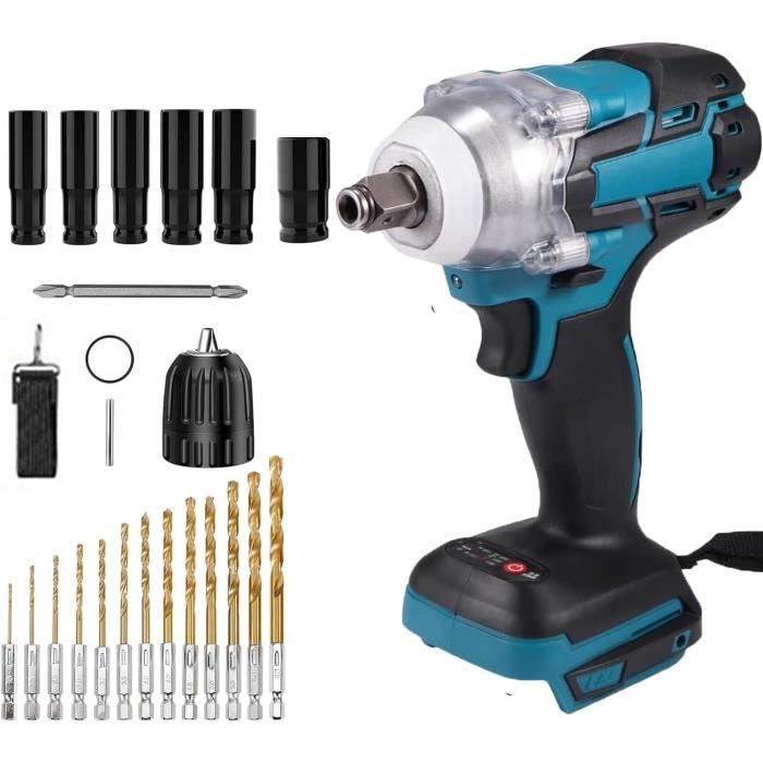 Visseuse À Choc Électrique Sans Fil Pour Maki-Ta 18V, 280N.M 1-2 Pouce ...