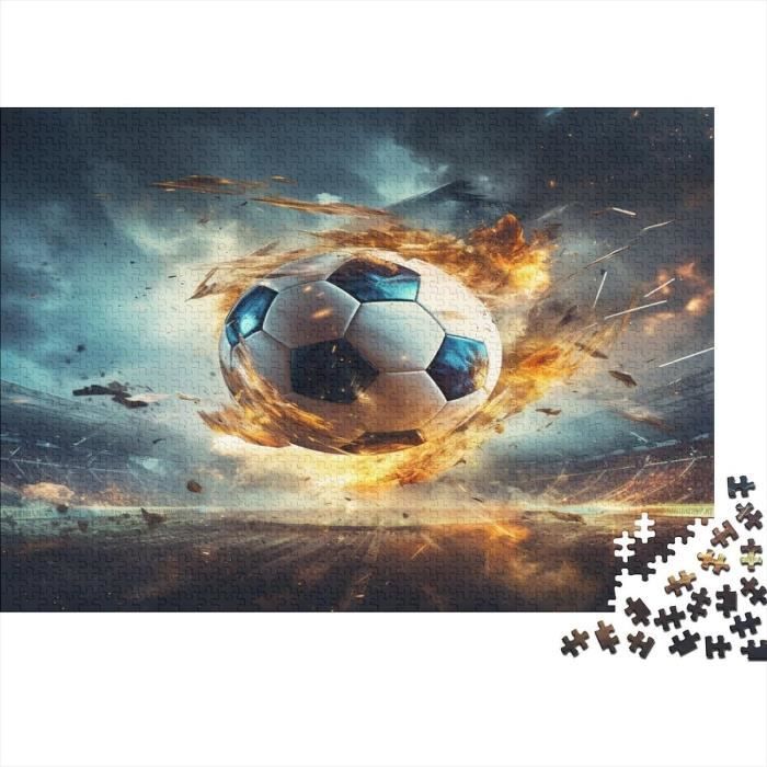 Sports De Balle Puzzle 1000 Pièces Un Football Adultes En Bois Puzzles ...