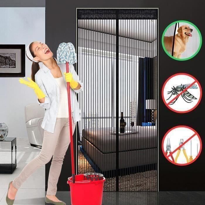 FUNNING-90*210CM Moustiquaire porte Magnétique Anti Insecte Mouche Moustique Facile à Installer ...