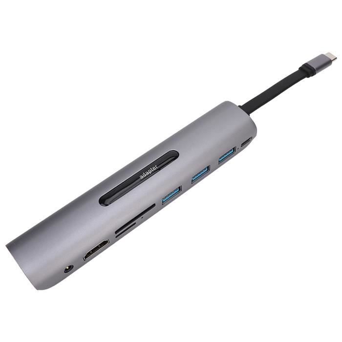 HURRISE Hub Type-C vers HDMI Interface 9 en 1 Type-C vers HDMI VGA ...