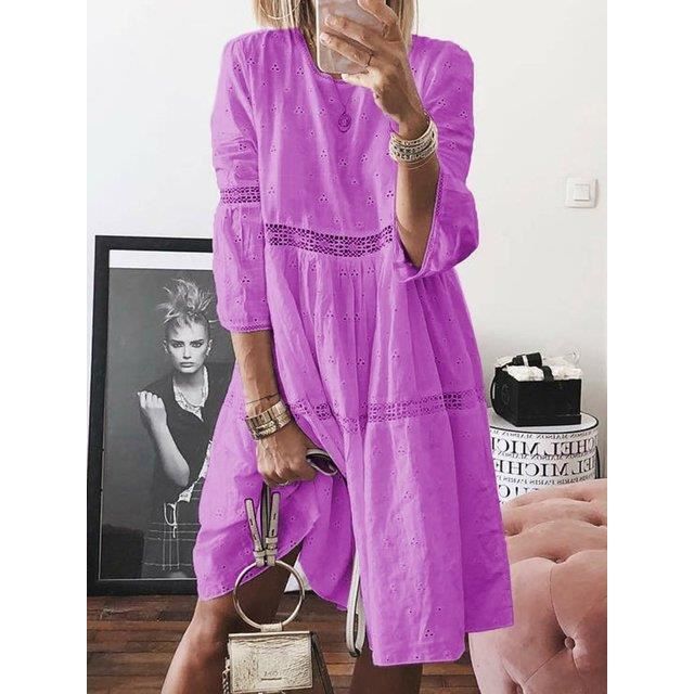 Robe Robe En Dentelle Brodée Pour Femmes Tenue élégante Blanche