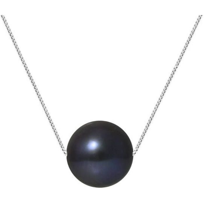 PERLINEA - Collier Perle de Culture d'Eau Douce AAA+ - Ronde 9-10 mm ...