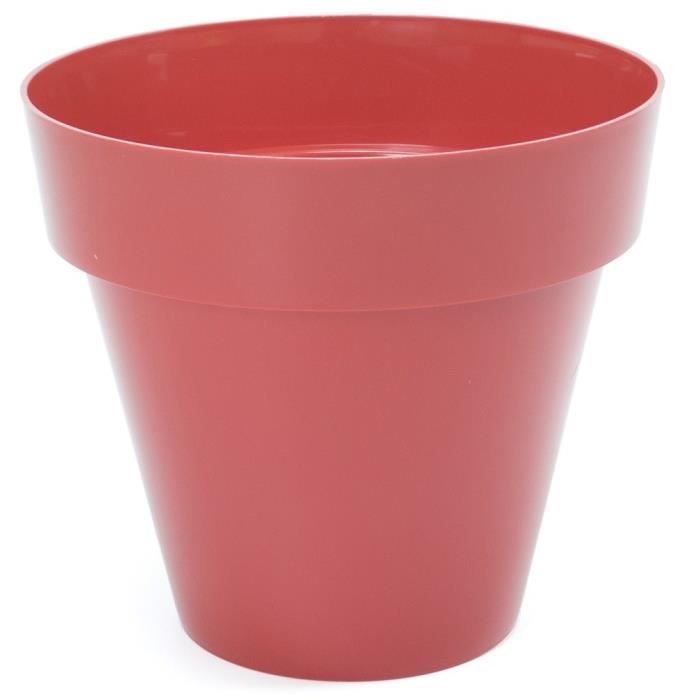 Pot à fleurs 22 Cm Collection LIMITED - Rouge - Cdiscount Jardin