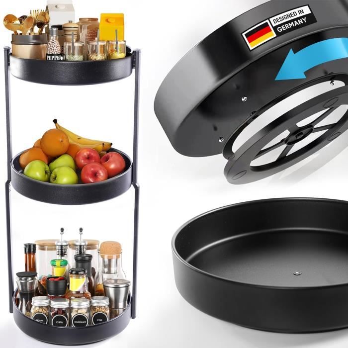 Plateau rotatif à 360 ° à 3 étages - Plateau tournant en métal ...