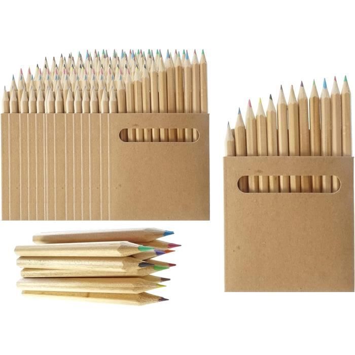 10 Sets De Crayons De Couleur Pour Enfants Chacun Avec 12 Mini Crayons ...