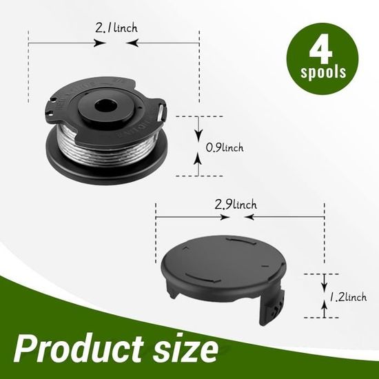 4 Bobine Rechange pour Coupe Bordure,Pour Bosch ART 23 SL-ART 26 SL-ART 2300-ART 23-28-ART EASY ...