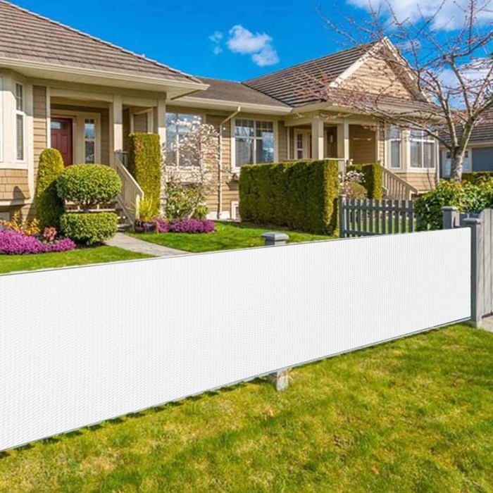 Brise Vue Balcon Blanc Opaque Balcon Extérieur Résistant Aux ...