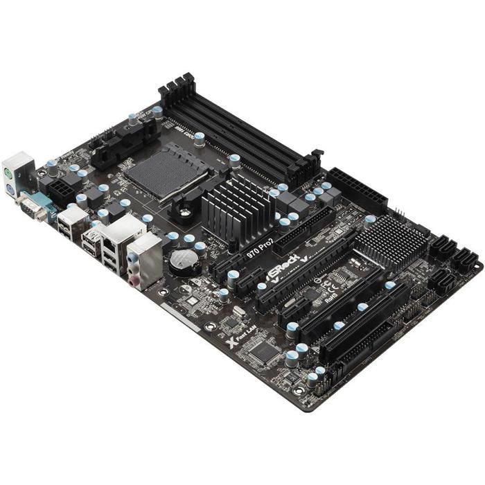 Carte mère ASRock 970 Pro2 AMD 760G Socket AM3/AM3+ 4xDDR3 32GB ATX ...