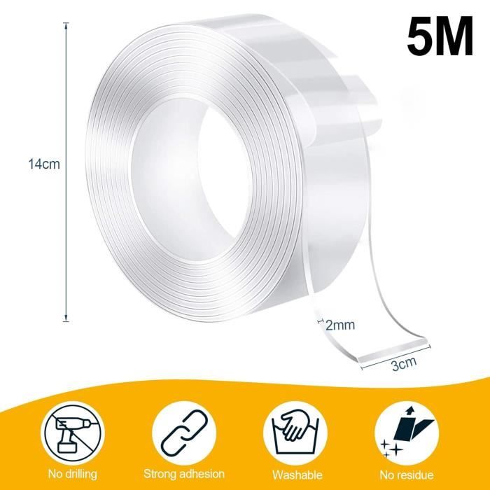 Adhésif Double Face Extra Fort, 5M X 3Cm X 2Mm Double Face Extra Fort ...