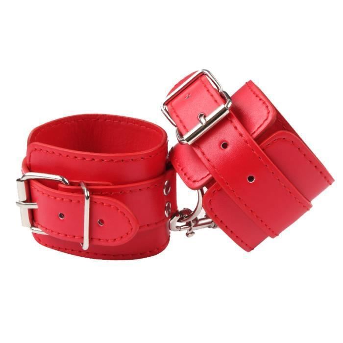 Menottes de rinage en cuir sexy pour couples Bsie M Restraint Bondage ...