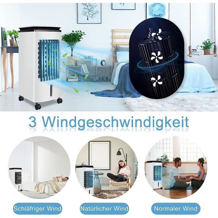 Climatiseur Mobile 3 En 1 - Refroidisseur D'Air Avec 4 L - Ventilateur ...