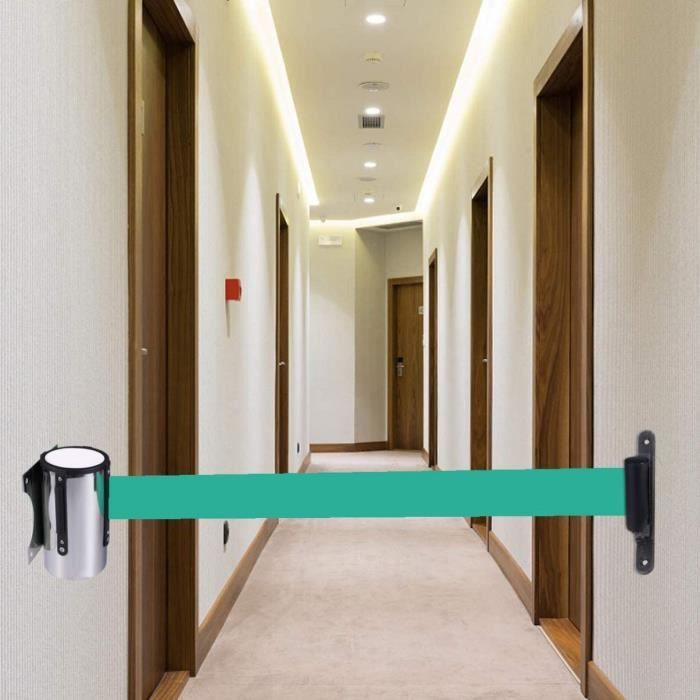 Barrière de File Dattente Fixé Au Mur Rétractable en Acier Inoxydable ...