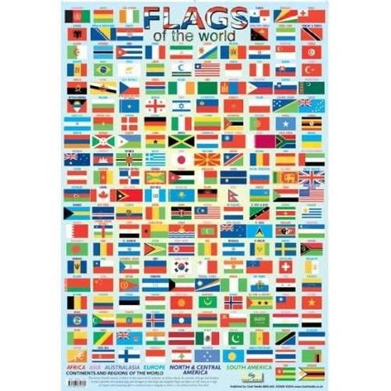 Flags Of The World Poster 40X60Cm By[u113] - Cdiscount Maison