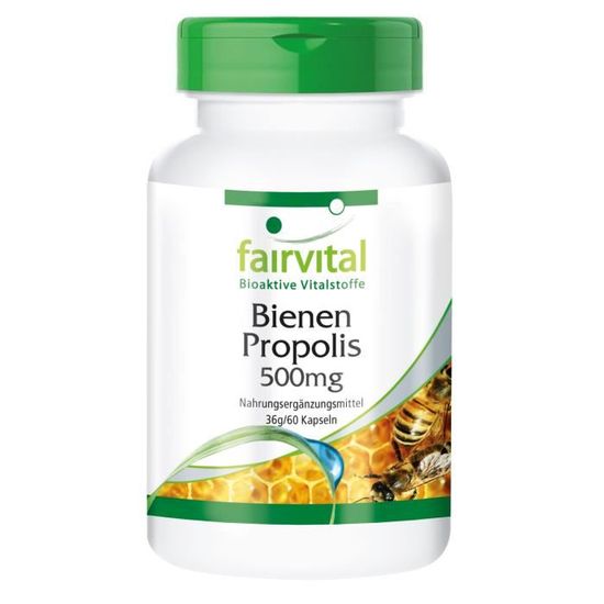 Propolis d'abeilles 500mg - 60 gélules - Fairvital - Cdiscount Santé ...