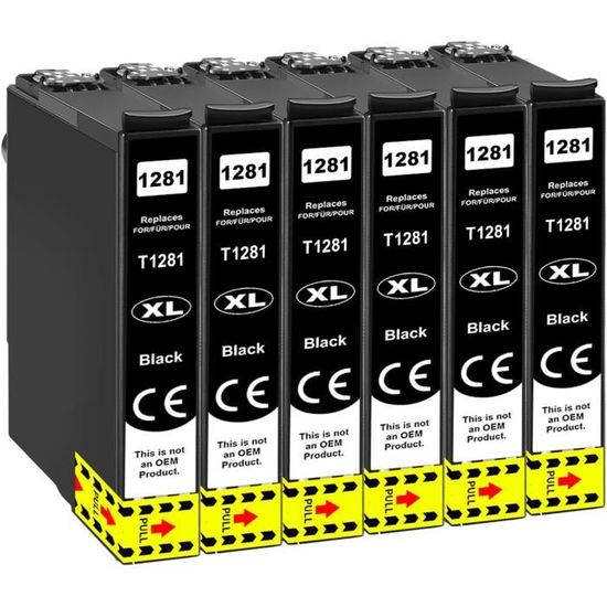 T1281 Noir Cartouches D'Encre Compatible Pour Epson T1281 Avec Epson ...