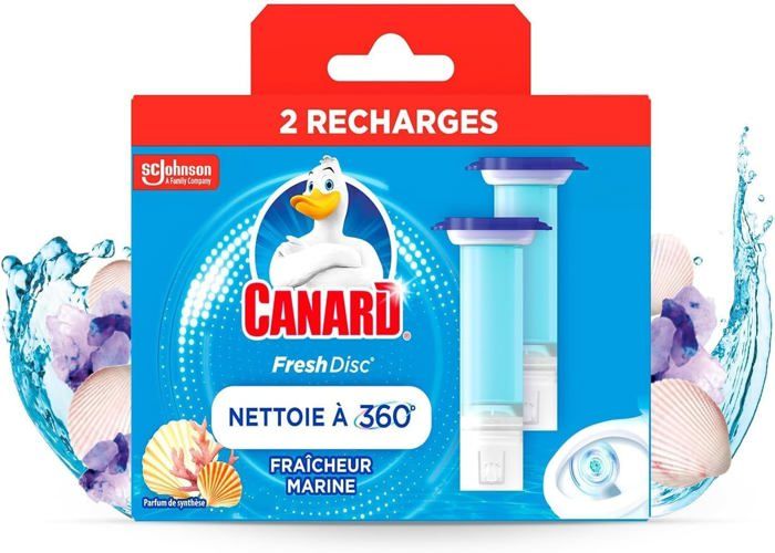 Canard WC Fresh Disc Recharges Fraîcheur Marine - Bloc WC Sans Cage ...
