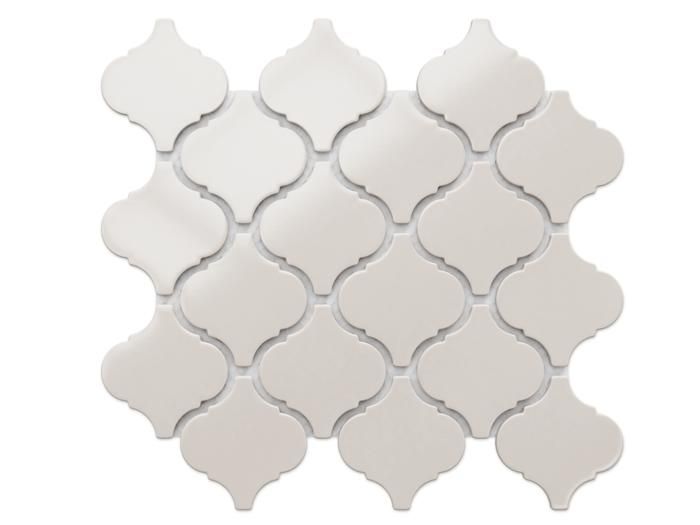 MOSAÏQUE CÉRAMIQUE ARABESQUE GRIS CLAIR mosaïque 27,5 x 24,3 cm ...