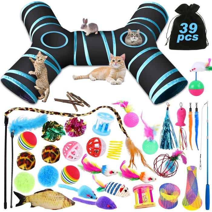 YUTUY 39-Piece Interactive Cat Toy Kit, Kitten , for Pets Toys Kitten ...