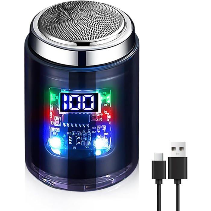 Mini rasoir électrique pour homme, rechargeable par USB, avec affichage ...