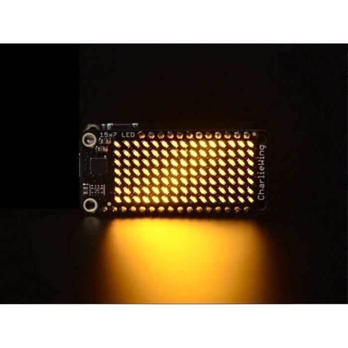 Adafruit 15x7 CharliePlex matrice LED jaune - Cdiscount Bricolage