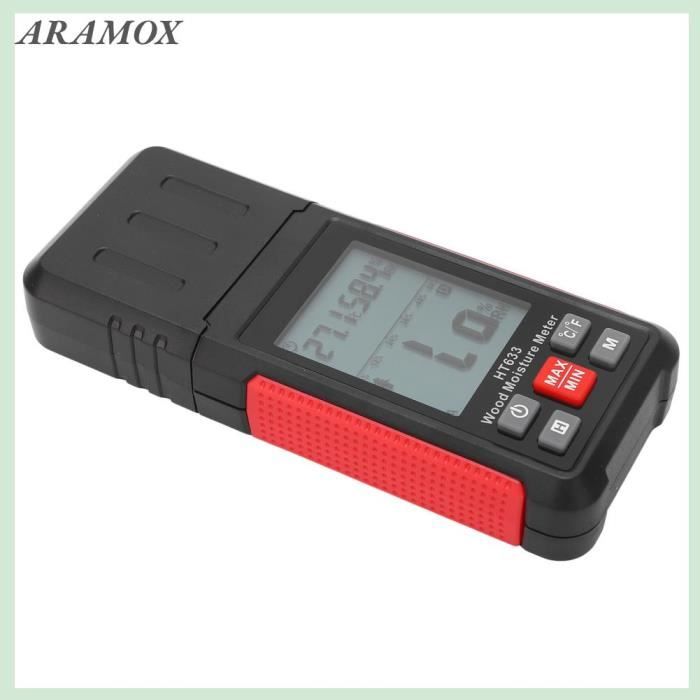 ARAMOX Médienne d'humidité en bois Tester d'humidité en bois Détecteur ...