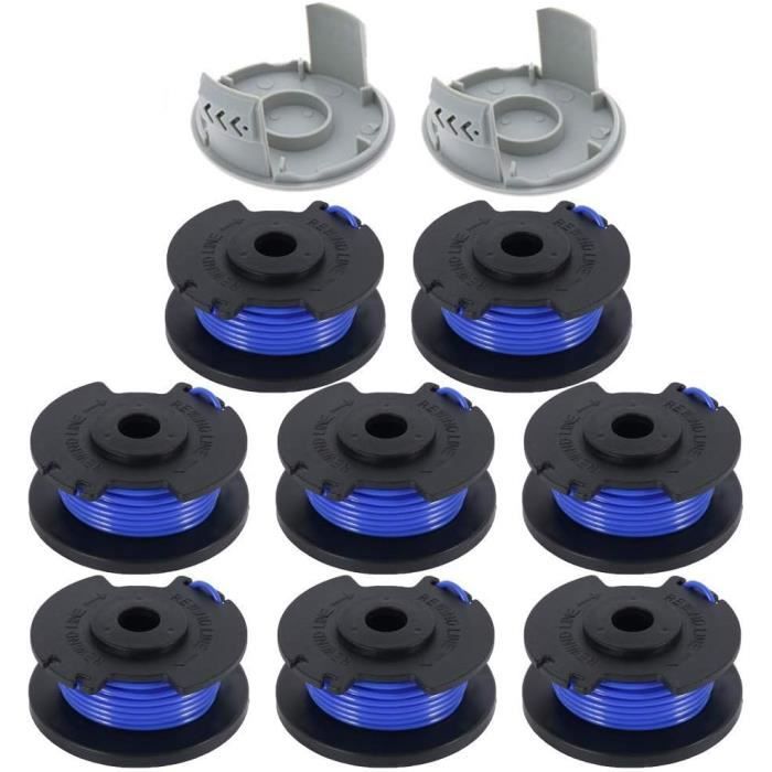 8 Bobines De Fil De Rechange Pour Débroussailleuse 0,065" 18V 24V 40V Compatible Ryobi One+ ...