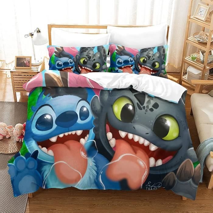 ZHMAO Parure de lit Lilo et Stitch, Anime, Affiche de Film, Housse de ...
