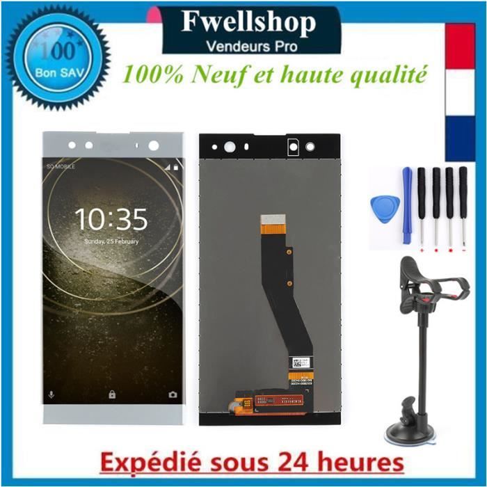 Complet Ecran vitre tactile lcd + Outils Pour Sony Xperia XA2 Ultra C8 H4213- Argent + Support ...