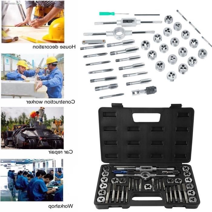 Ensemble de tarauds et matrices DUOKON - Outils à main - Clé à taraud pour machines ...