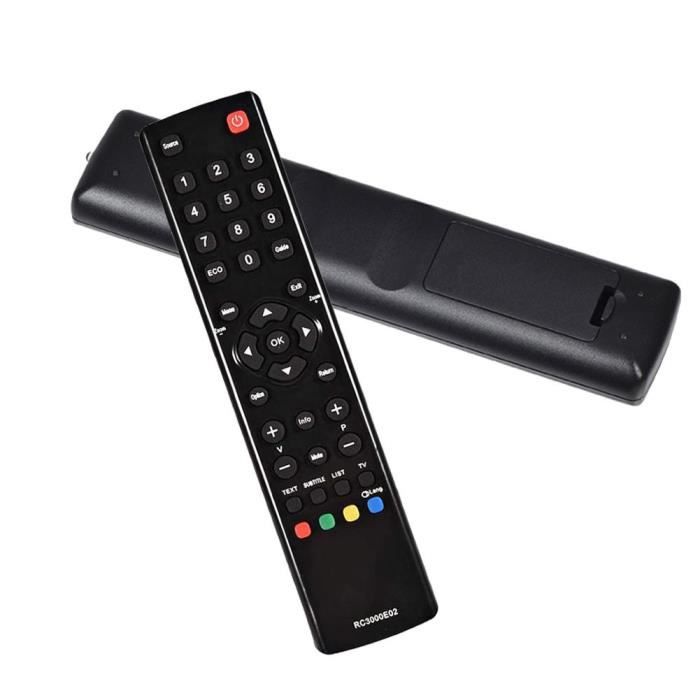 Duokon télécommande tv pour TCL RC3000E02 Télécommande Noire Portable ...