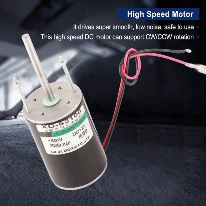 Moteur à courant continu - EJ.LIFE - XD-63100 - 150W - Vitesse 3000/ ...