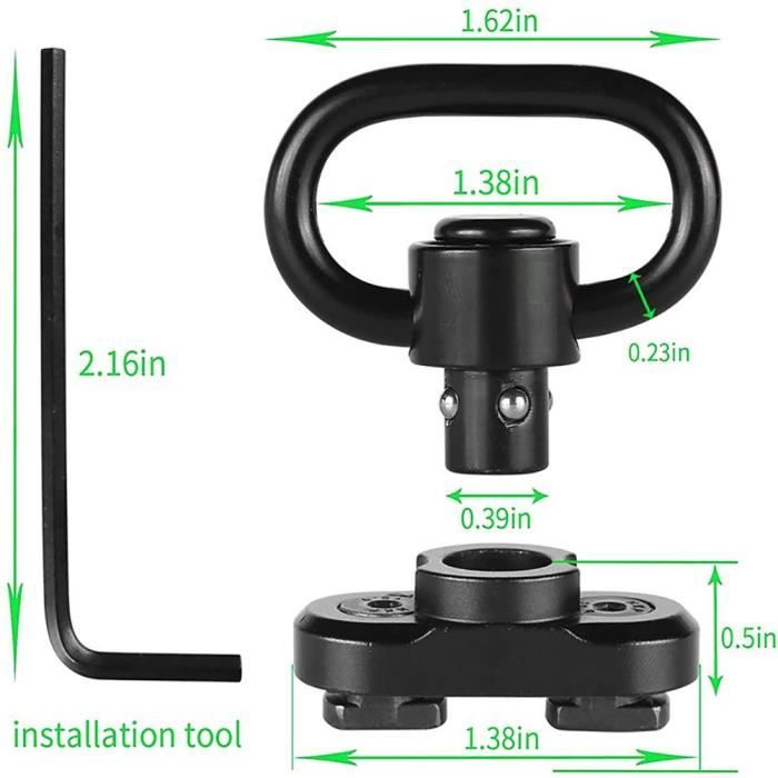 ESTINK sangle à 2 points à réglage rapide ESTINK Bandoulière élastique ...