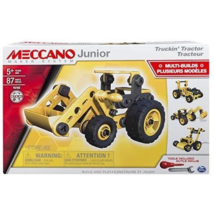 Meccano - 6027019 - Jeu de Construction - Tracteur Meccano Junior ...
