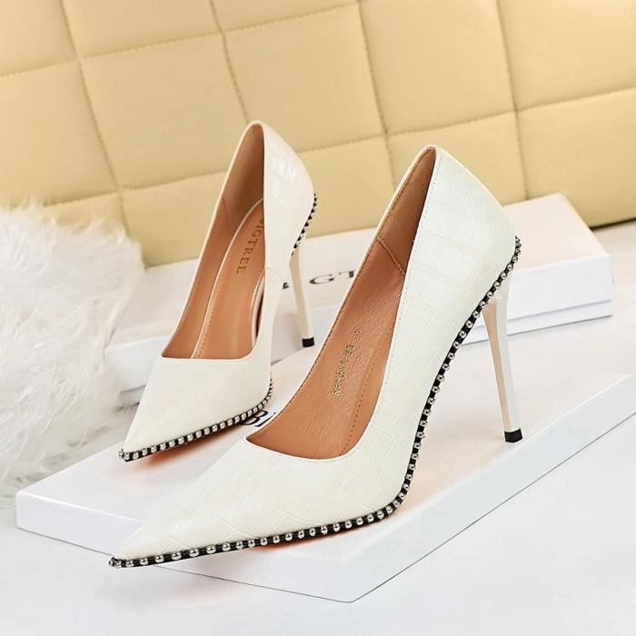 Escarpin Femme Talon aiguille super haut verni brillant bouche peu ...