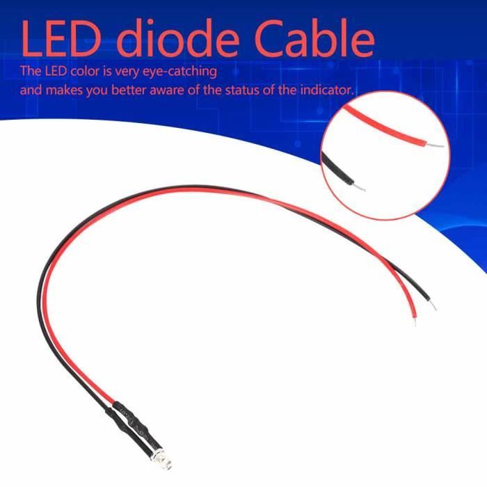 OMABETA Diode LED Cblée 10pcs 12v 3mm LED Diode lectroluminescente ...