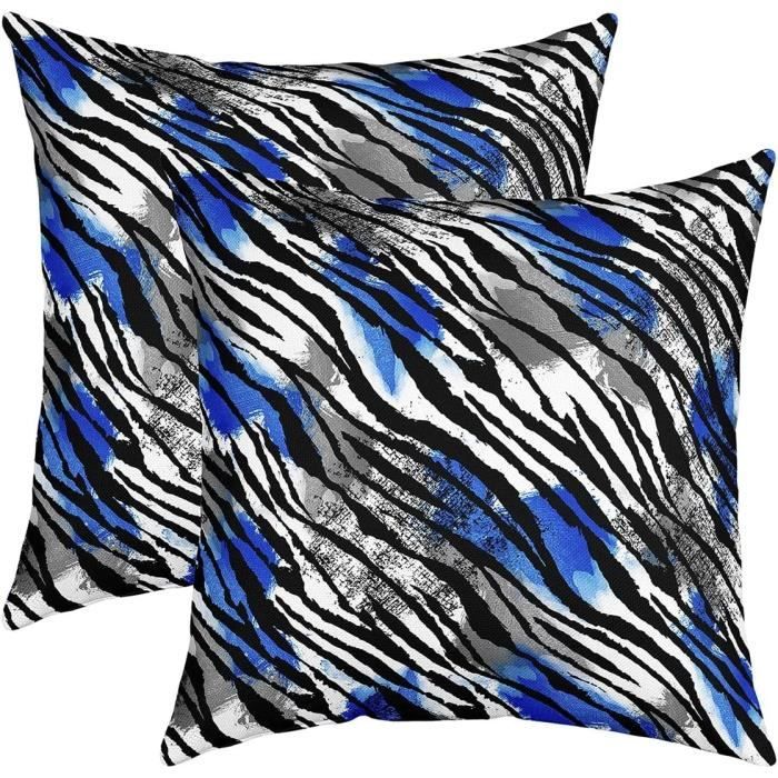 Leopard Taies D'Oreiller 60X60Cm Pour Canapé Lit Western Ferme Bleu ...