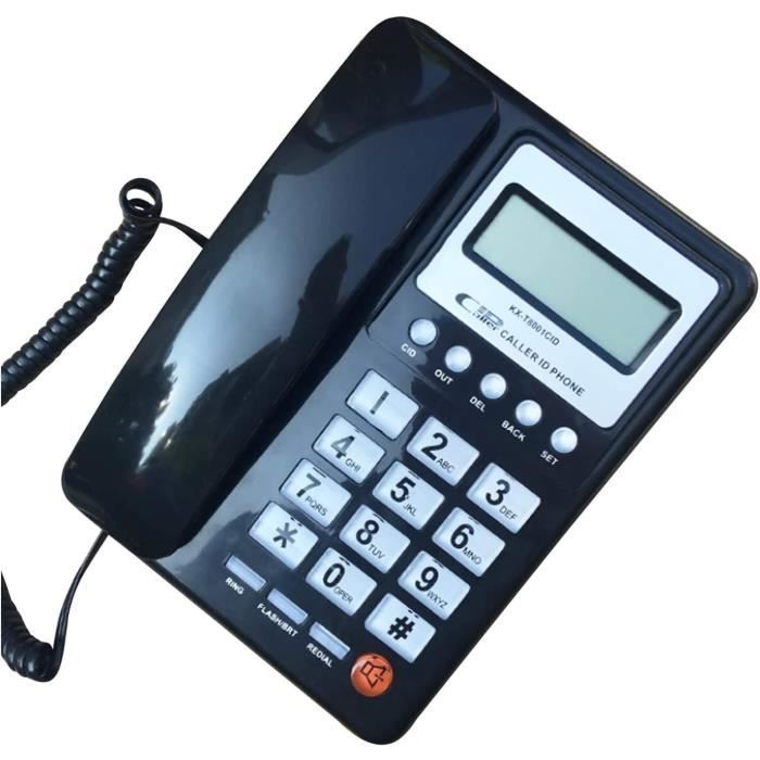 Téléphone Fixe Filaire Avec Affichage D'Identification De L'Appelant, Téléphone Fixe De Bureau ...